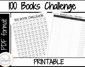 Reading Challenge/ Reading Log / Printable / Log/ Books/ - Etsy