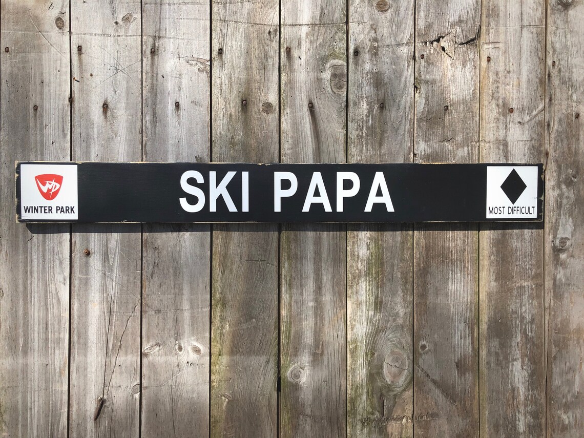 Vintage Ski Resort Logo Ski Trail Sign. Personalized Ski Sign. - Etsy