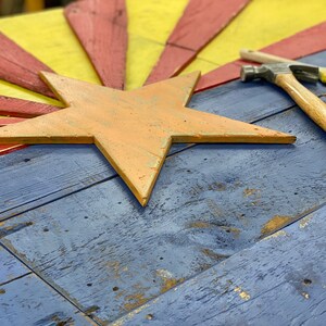 Arizona Flag, Arizona Wood Flag, Rustic Reclaimed Wood Arizona Flag ...