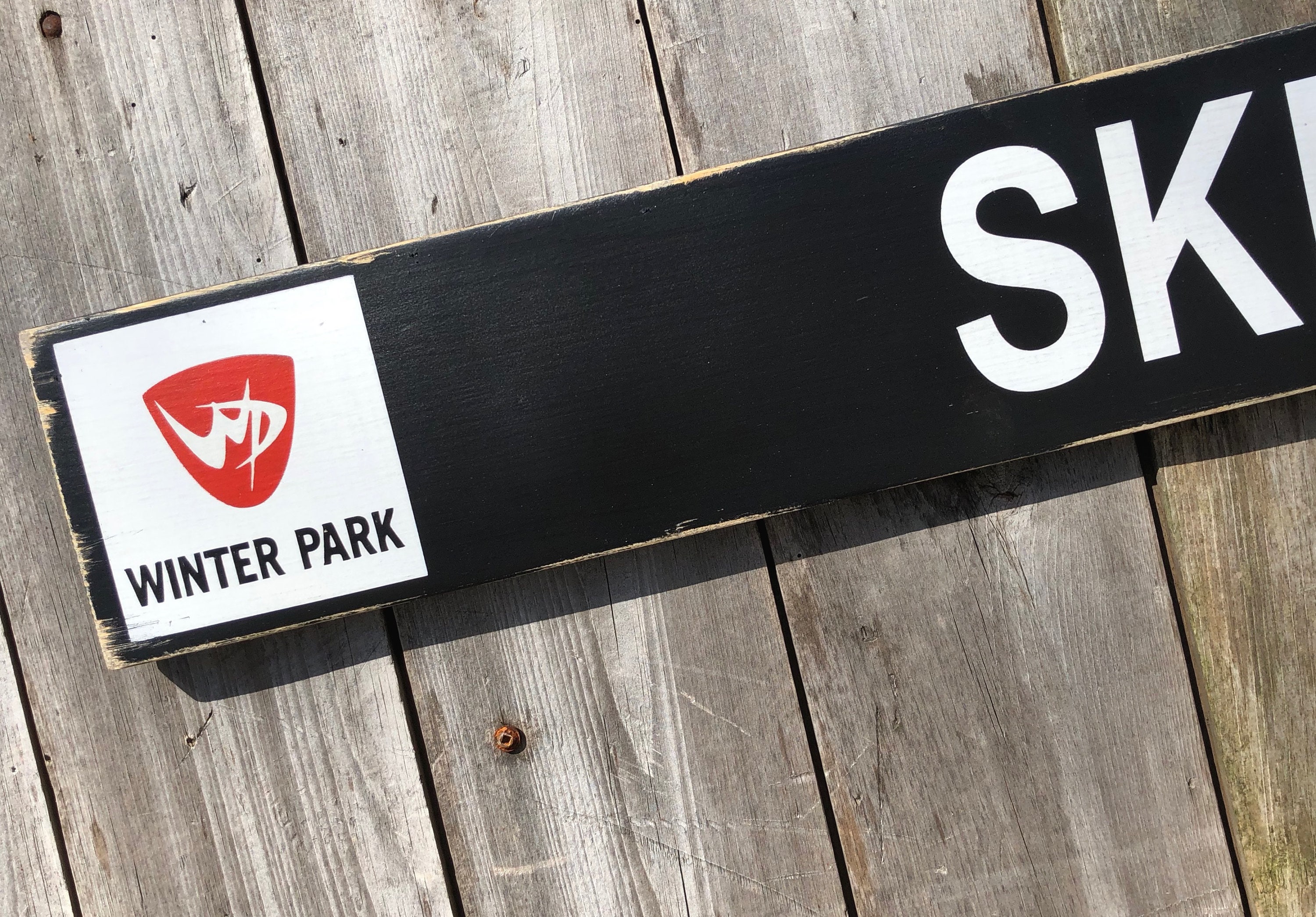 Vintage Ski Resort Logo Ski Trail Sign. Personalized Ski Sign. | Etsy