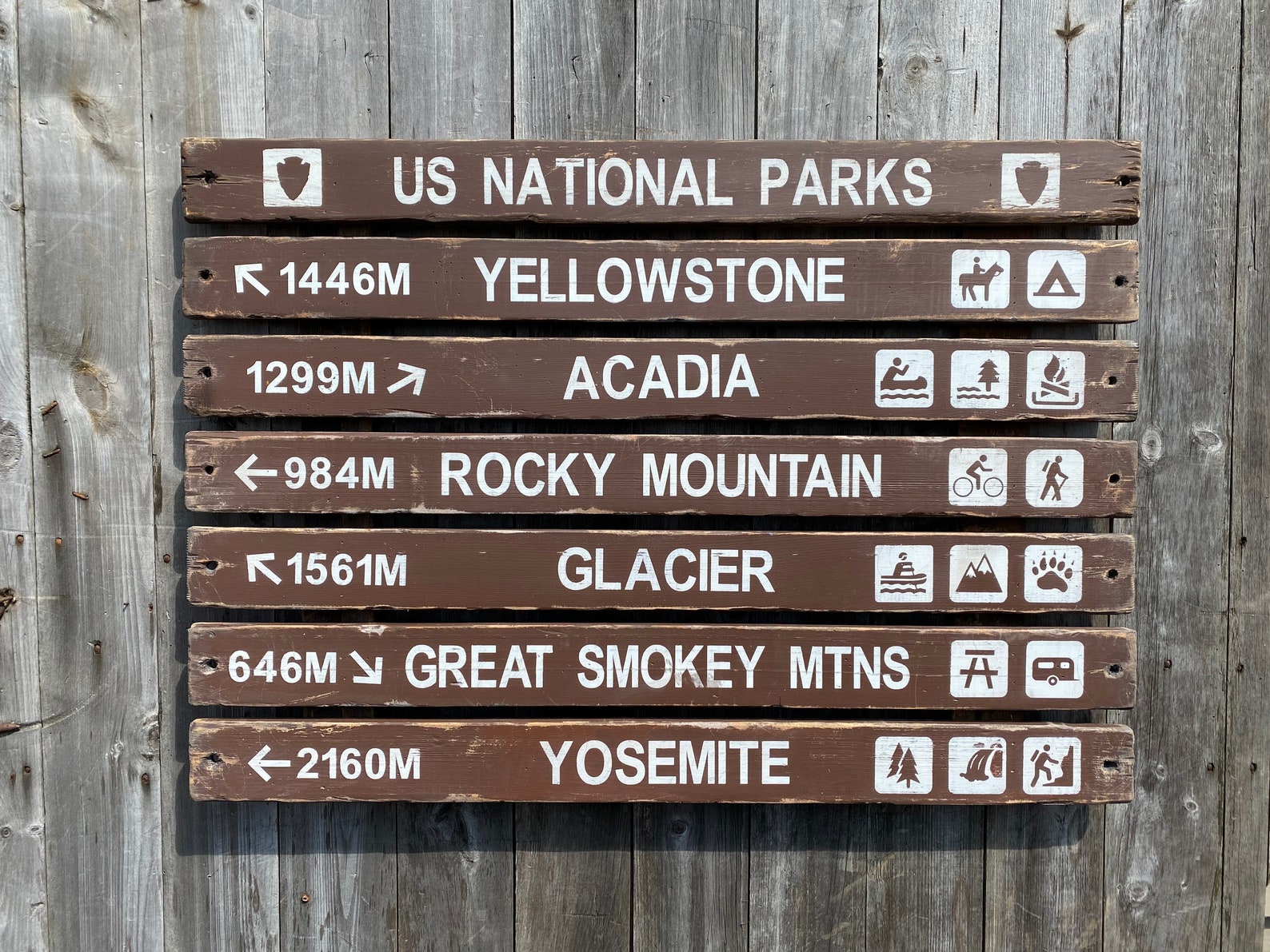 National Park Rustic Wood Signs. Design Your Own Park Sign - Etsy