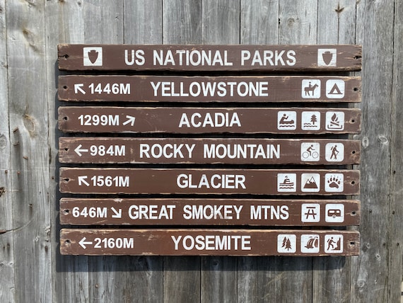 National Park Rustic Wood Signs. Design Your Own Park Sign | Etsy