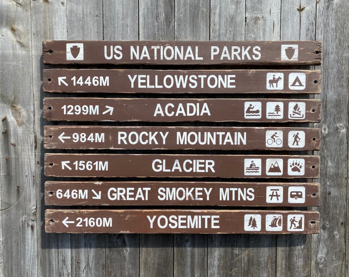 National Park Rustic Wood Signs. Design Your Own Park Sign - Etsy
