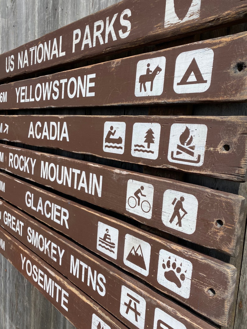 National Park Rustic Wood Signs. Design Your Own Park Sign. Picture ...