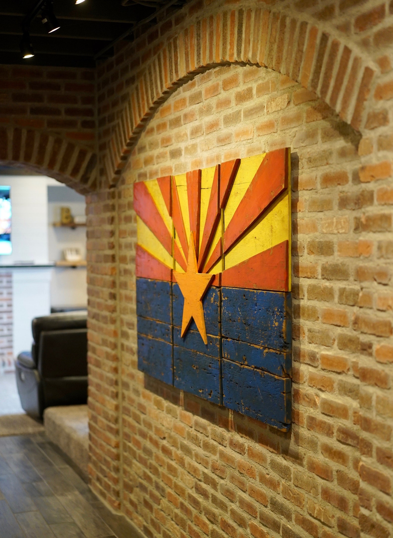 Arizona Flag, Arizona Wood Flag, Rustic Reclaimed Wood Arizona Flag ...