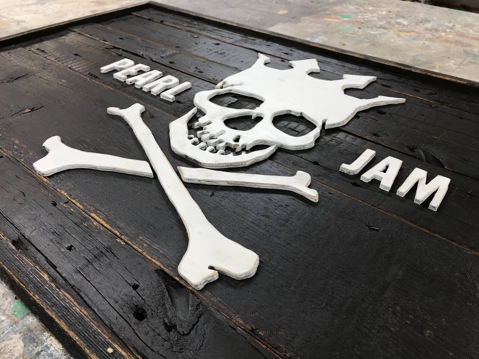 Jolly Roger Pirate Flag Made From Reclaimed Wood. Custom 3D - Etsy