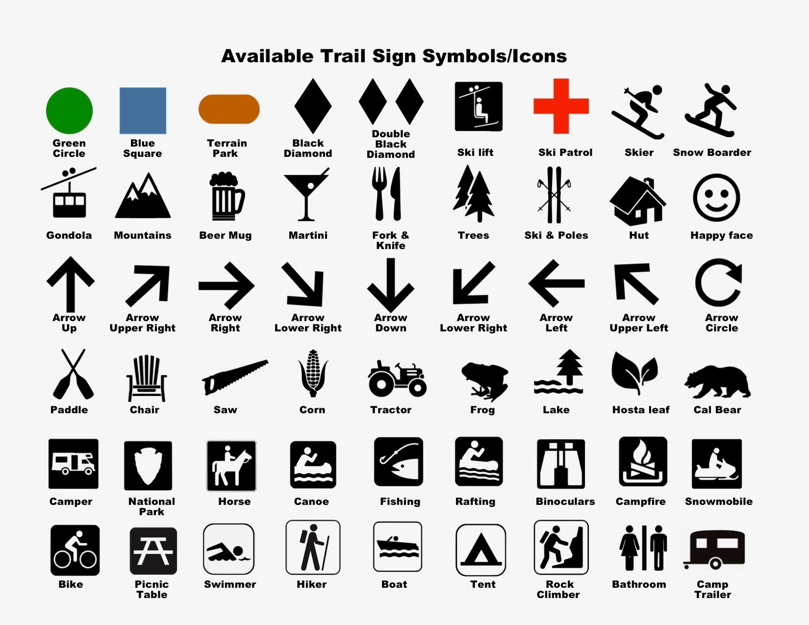 Custom Ski Signs, 8 and 9 Slat Wood Ski Trail Signs. Design Your Own ...