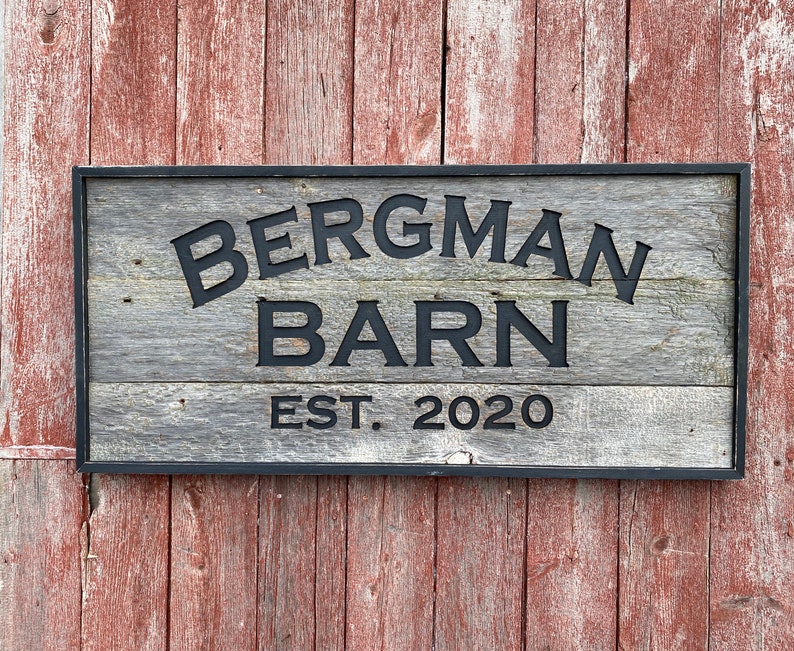 Custom Engraved Barn Wood Signs. Barn Signs Pool Signs | Etsy