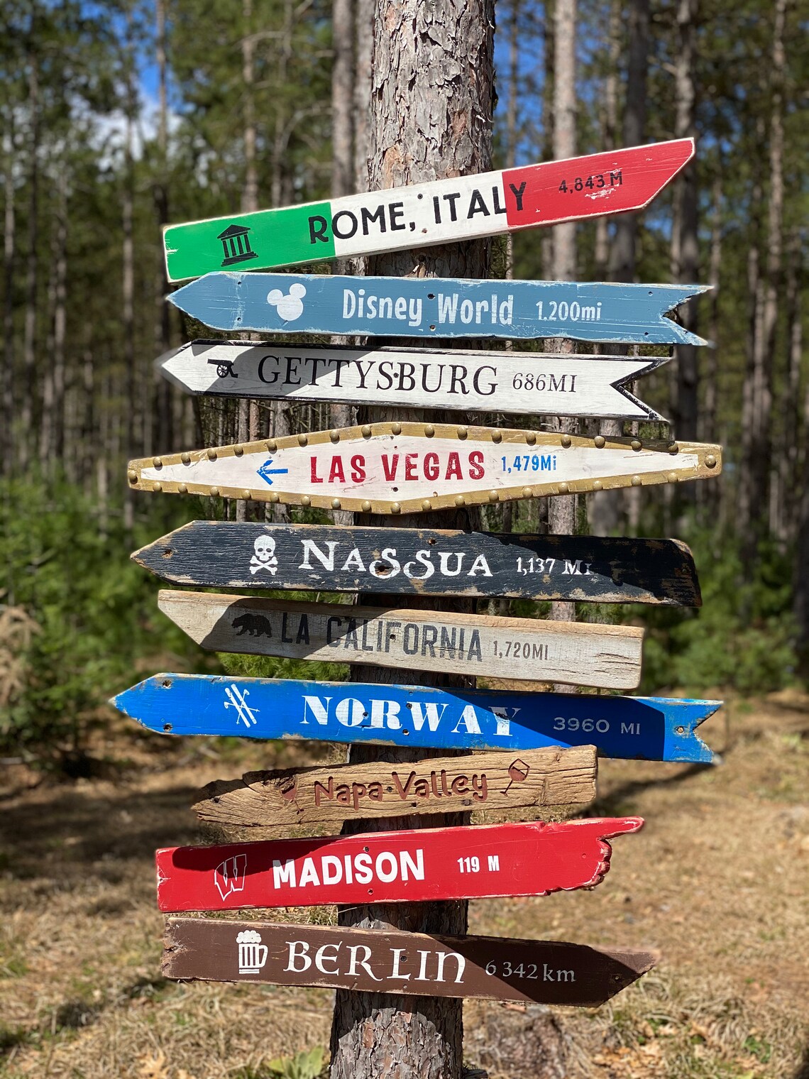 Personalized Directional Signs. Custom Made Destination Signs. | Etsy