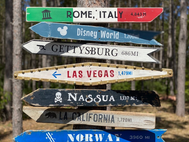 Personalized Directional Signs. Custom Made Destination Signs. - Etsy