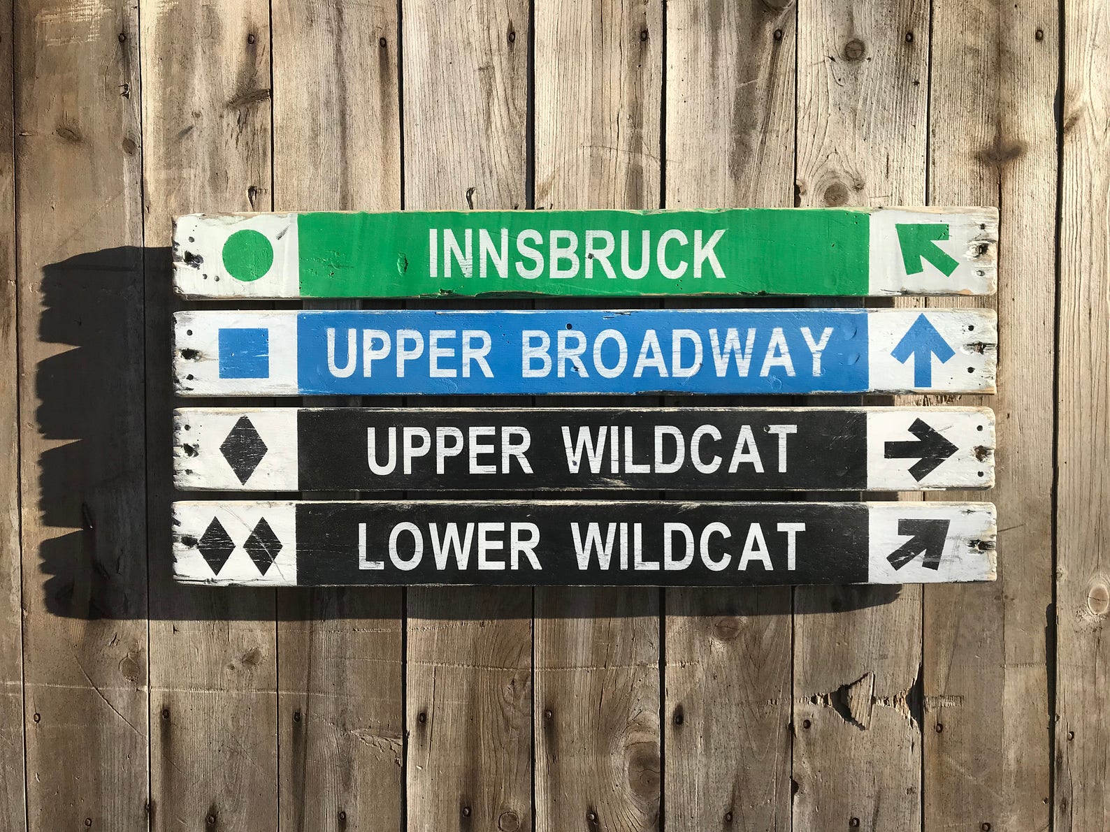 Rustic Ski Trail Wood Sign. Custom 4 or 5 Slat Ski Trail Sign. | Etsy