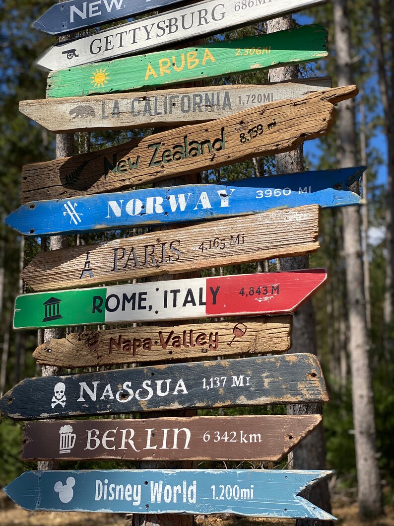 Personalized Directional Signs. Custom Made Destination Signs. - Etsy