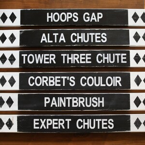Custom Ski Trail Signs Skiing Distressed Wood Sign. - Etsy