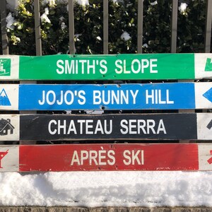 Rustic Ski Trail Wood Sign. Custom 4 or 5 Slat Ski Trail Sign. Design ...