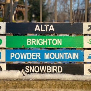 Custom Ski Trail Signs, Skiing Distressed Wood Sign. Personalized ...