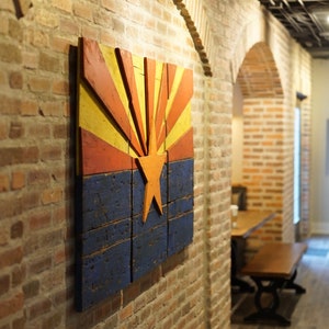 Arizona Flag, Arizona Wood Flag, Rustic Reclaimed Wood Arizona Flag ...