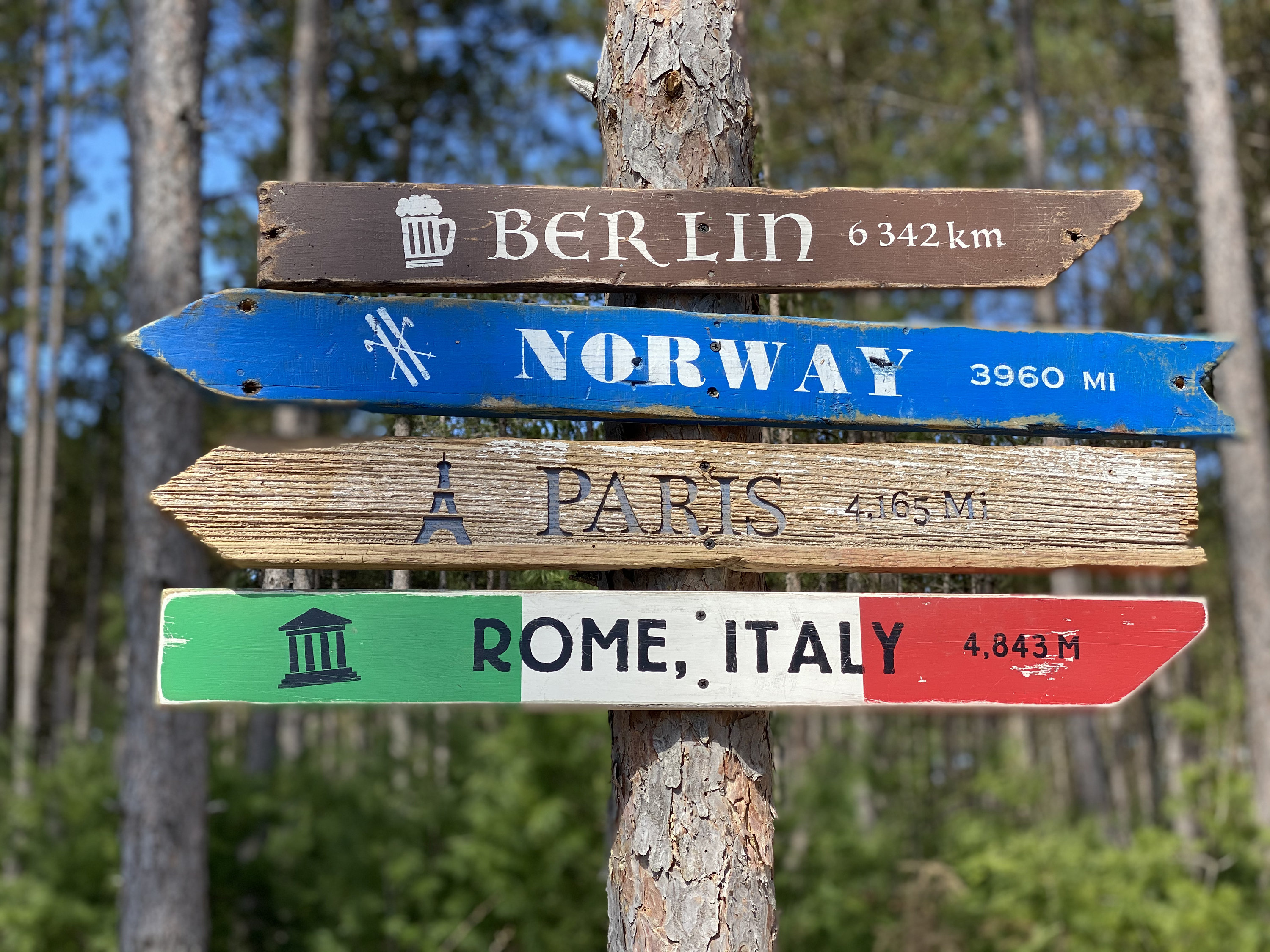 Custom Wood Flag Directional Signs. Custom Made International - Etsy