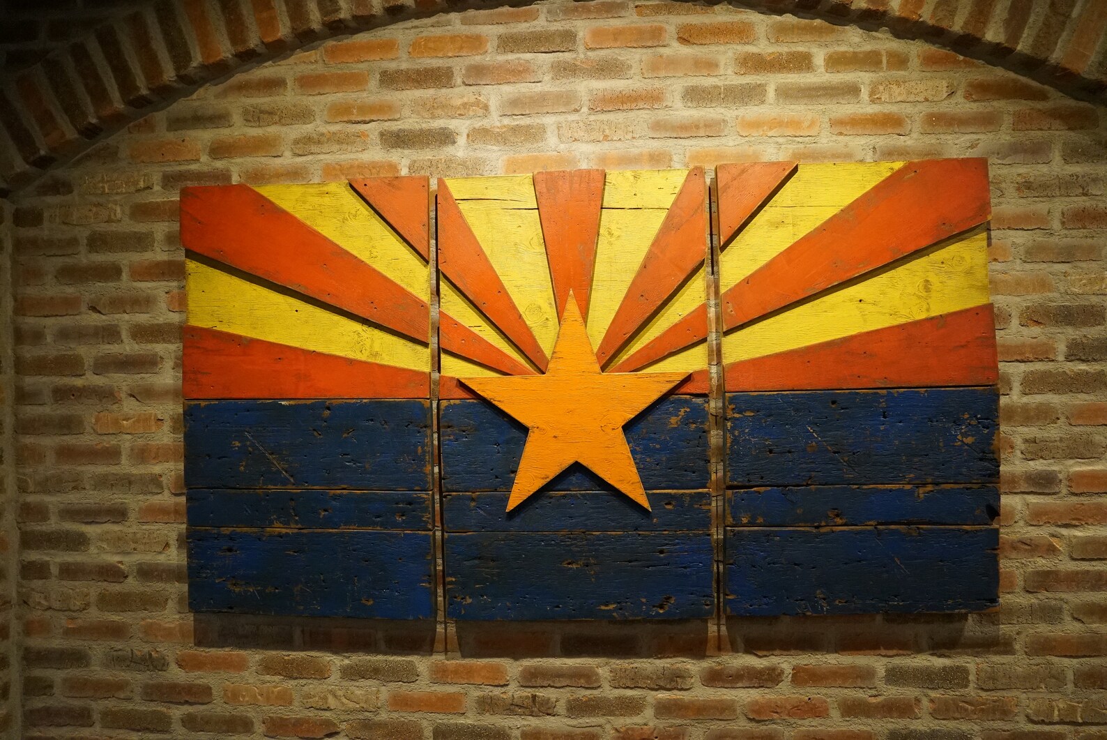 Arizona Flag, Arizona Wood Flag, Rustic Reclaimed Wood Arizona Flag ...