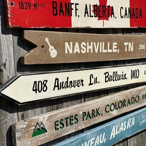 Personalized Directional Signs. Custom Made Destination Signs. Vintage ...