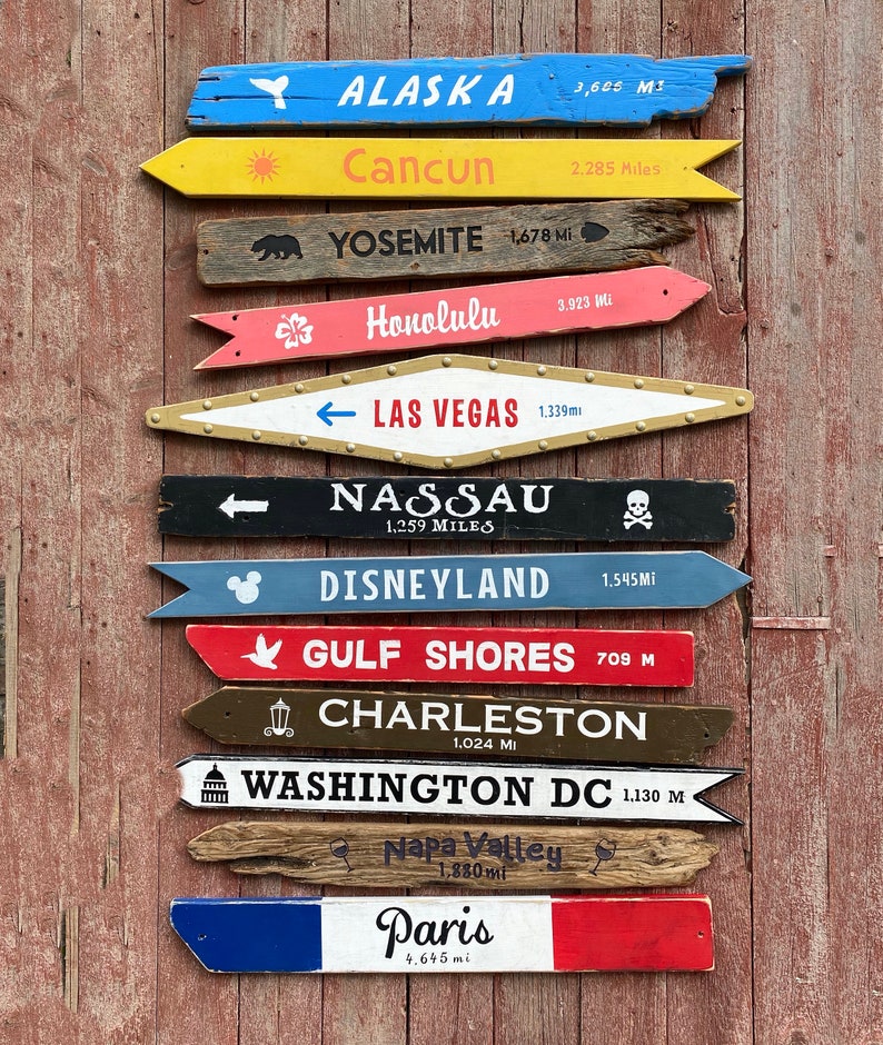 Personalized Directional Signs. Custom Made Destination Signs. - Etsy