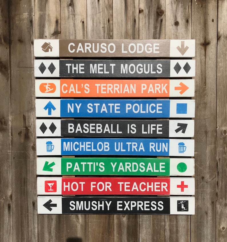 Custom Ski Signs, 8 and 9 Slat Wood Ski Trail Signs. Design Your Own ...