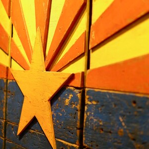 Arizona Flag, Arizona Wood Flag, Rustic Reclaimed Wood Arizona Flag ...