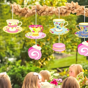 Floral Tea Party Birthday Decorations Kit, English Tea Party - Etsy
