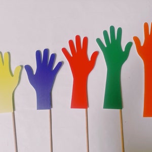 LGBTQ+ Pride Rainbow Hands Cutouts - Pride Together Photo Props and ...