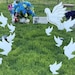 White Dove Funeral Yard Sign & Memorial Lawn Decorations - Etsy