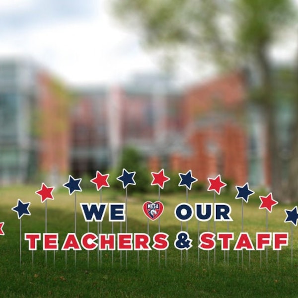 We Love Our Teachers and Staff Yard Sign - Etsy