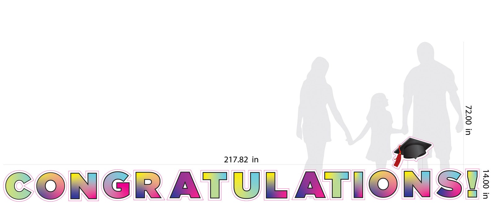 Large Congratulations Graduates Yard Sign Colorful - Etsy