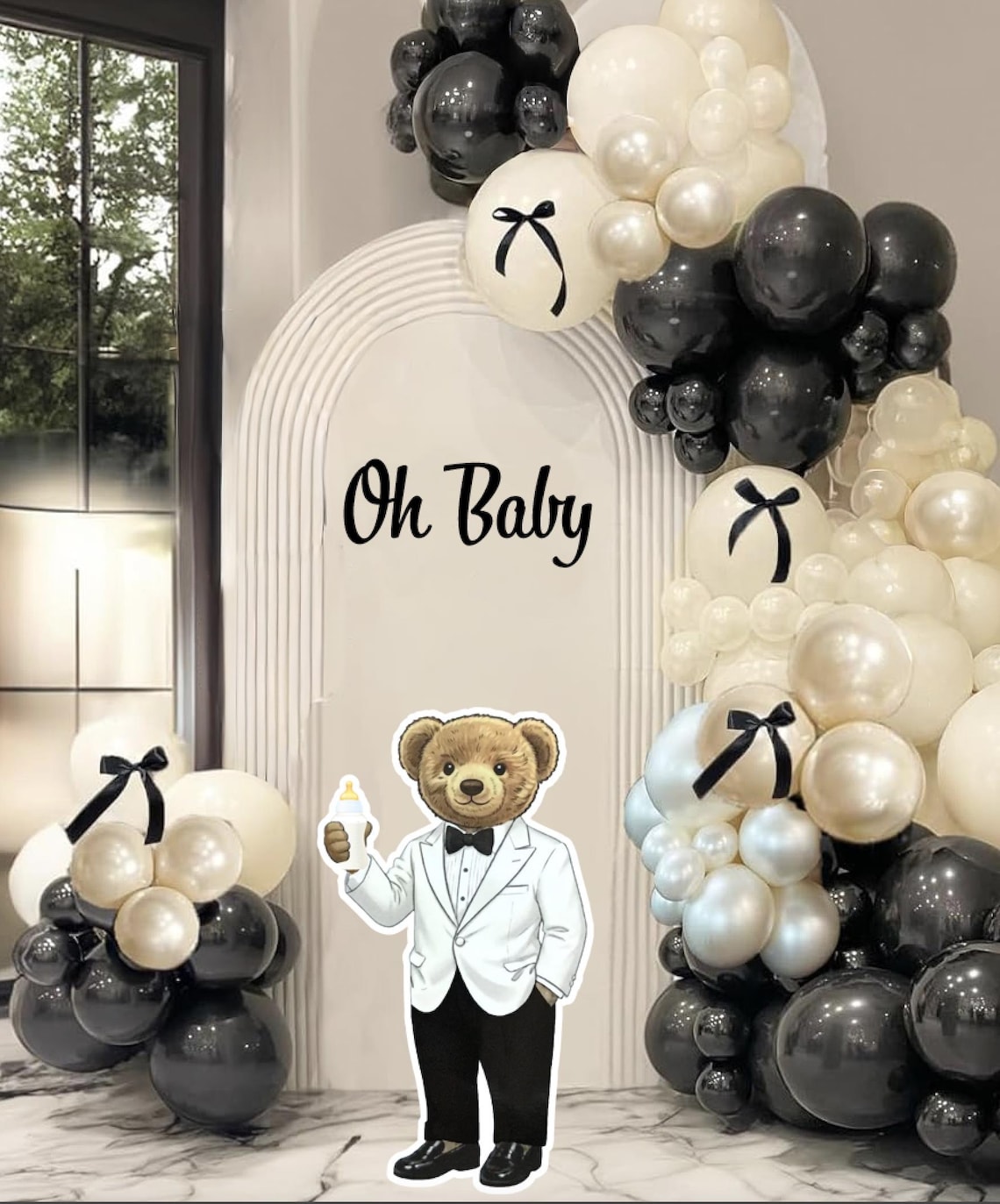 Tuxedo Bear Gator Board Cutout, Baby Shower Decor (36") - Etsy