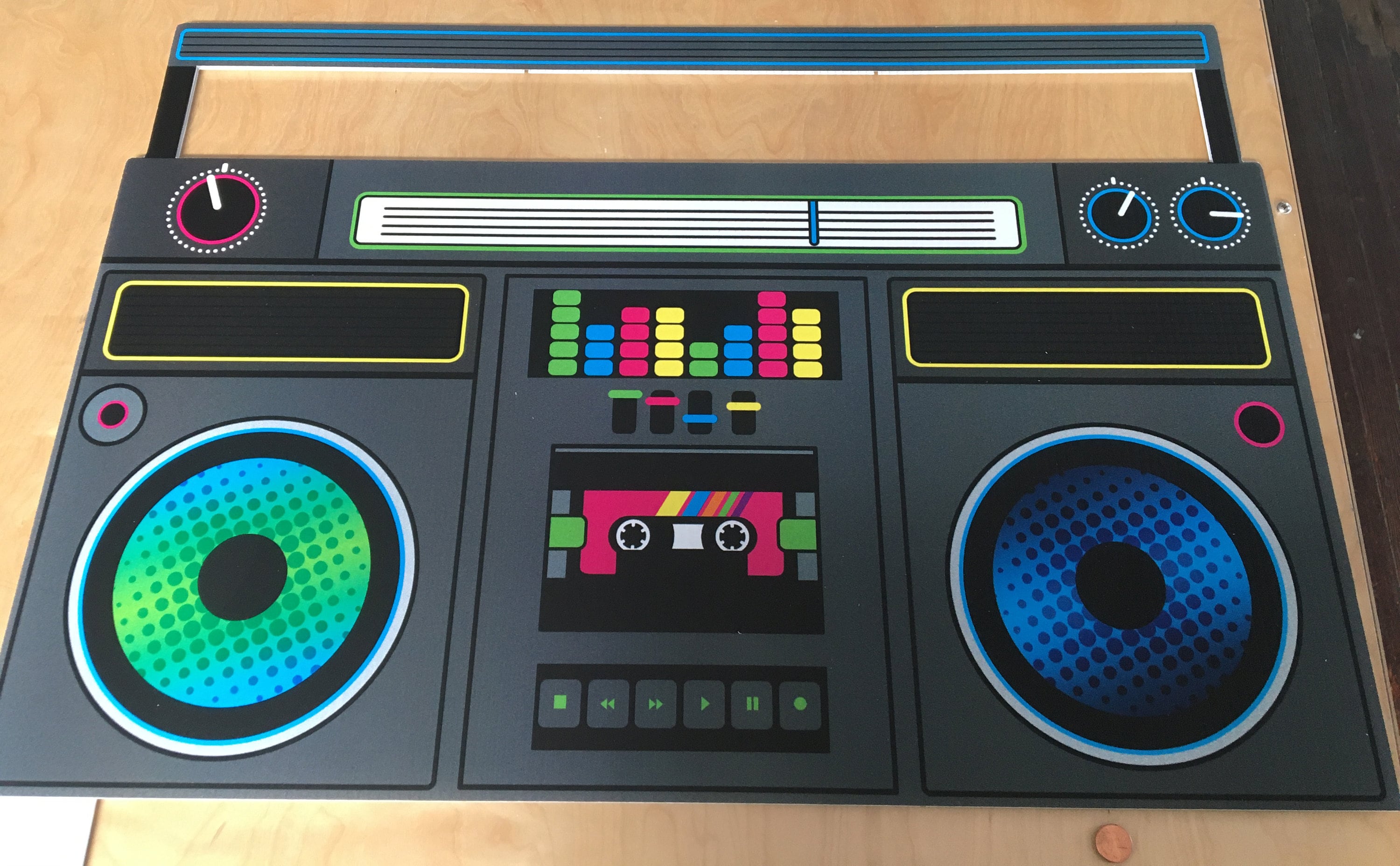 Retro Boombox Cutout – 80s/90s Party Photo Prop, Coroplast Standee ...