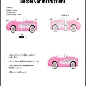 Cute Barbie Car Cutout, Big Decor Car, Car Cutout, Pink Car, Sport Car ...