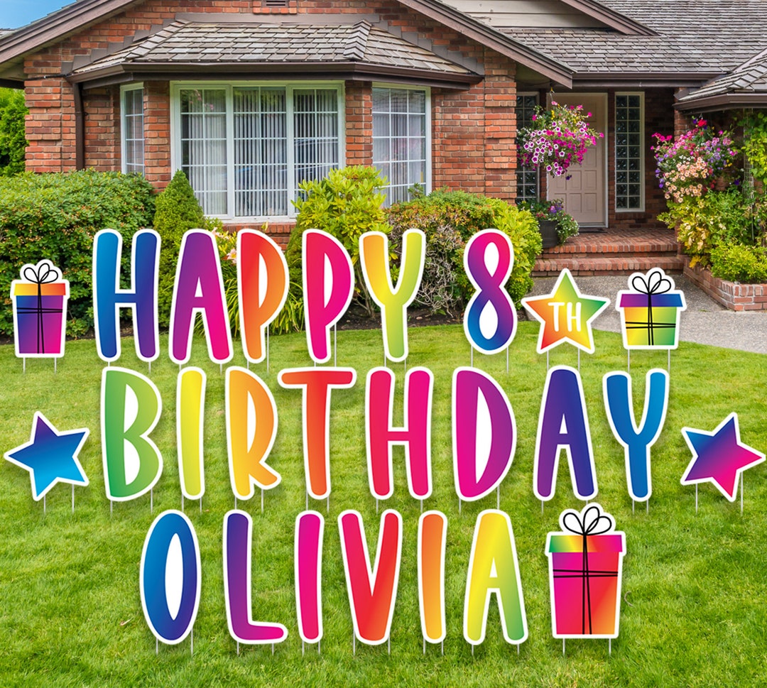BEST Happy Birthday Yard Sign | LARGE Personalized Birthday Yard Sign ...