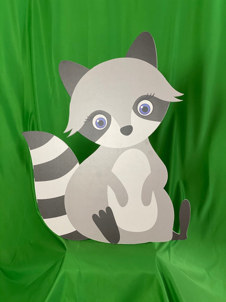 Large Raccoon Cutout Cute Raccoon Baby Shower Props Baby - Etsy