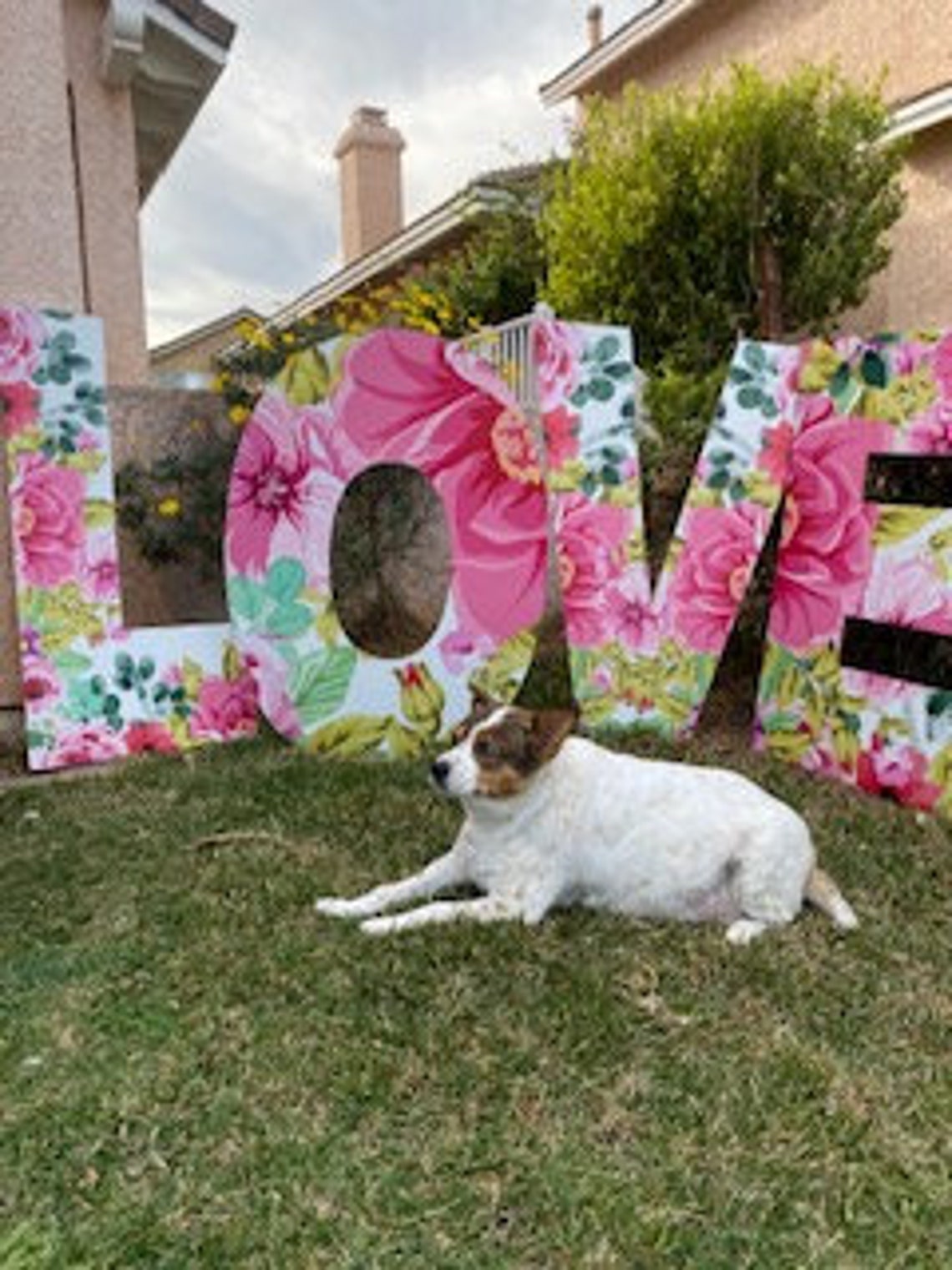 LARGE LOVE Letter With Roses Cutouts Love Party Props Love - Etsy