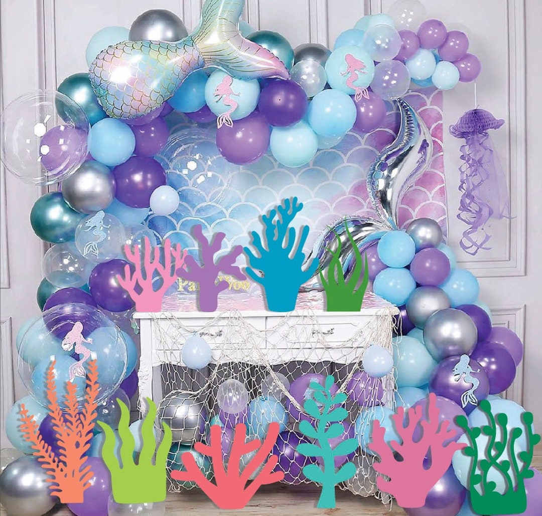 Pastel Ocean Coral & Seaweed Cutouts, Under the Sea Party Props - Etsy
