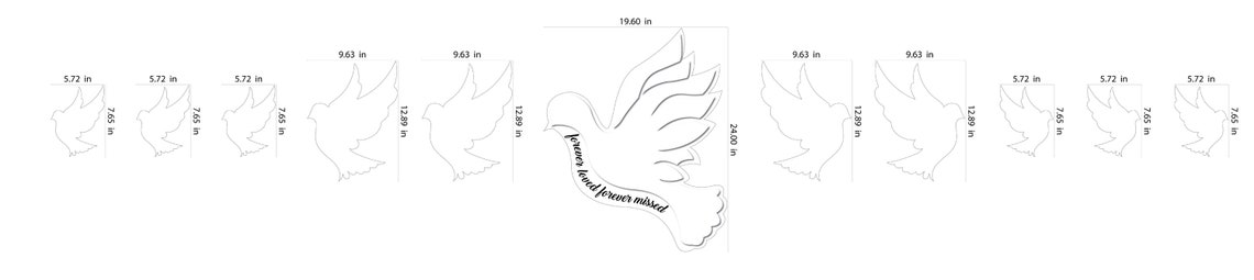 White Dove Funeral Yard Sign & Memorial Lawn Decorations | Funeral ...
