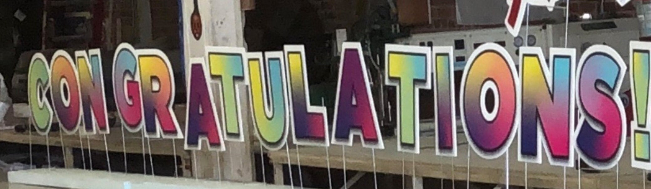 Large Congratulations Graduates Yard Sign Colorful | Etsy