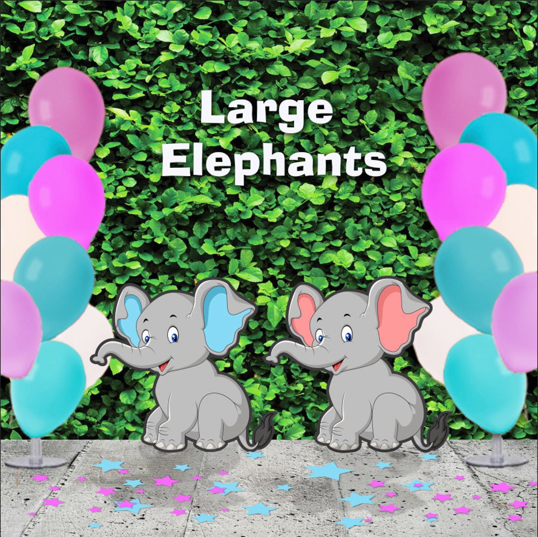 Large Elephant Cutout, Cute Elephant Baby Shower Props, Baby Shower ...