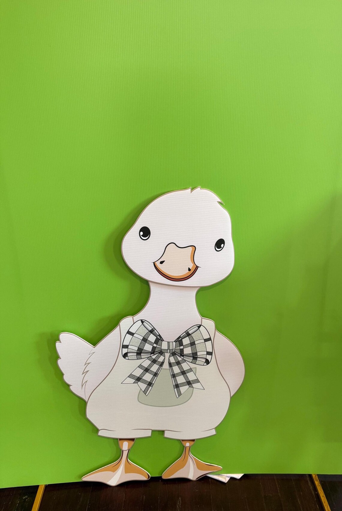 Large Silly Duck With Plaid Bow - 41 Inch Baby Shower Decor - Etsy