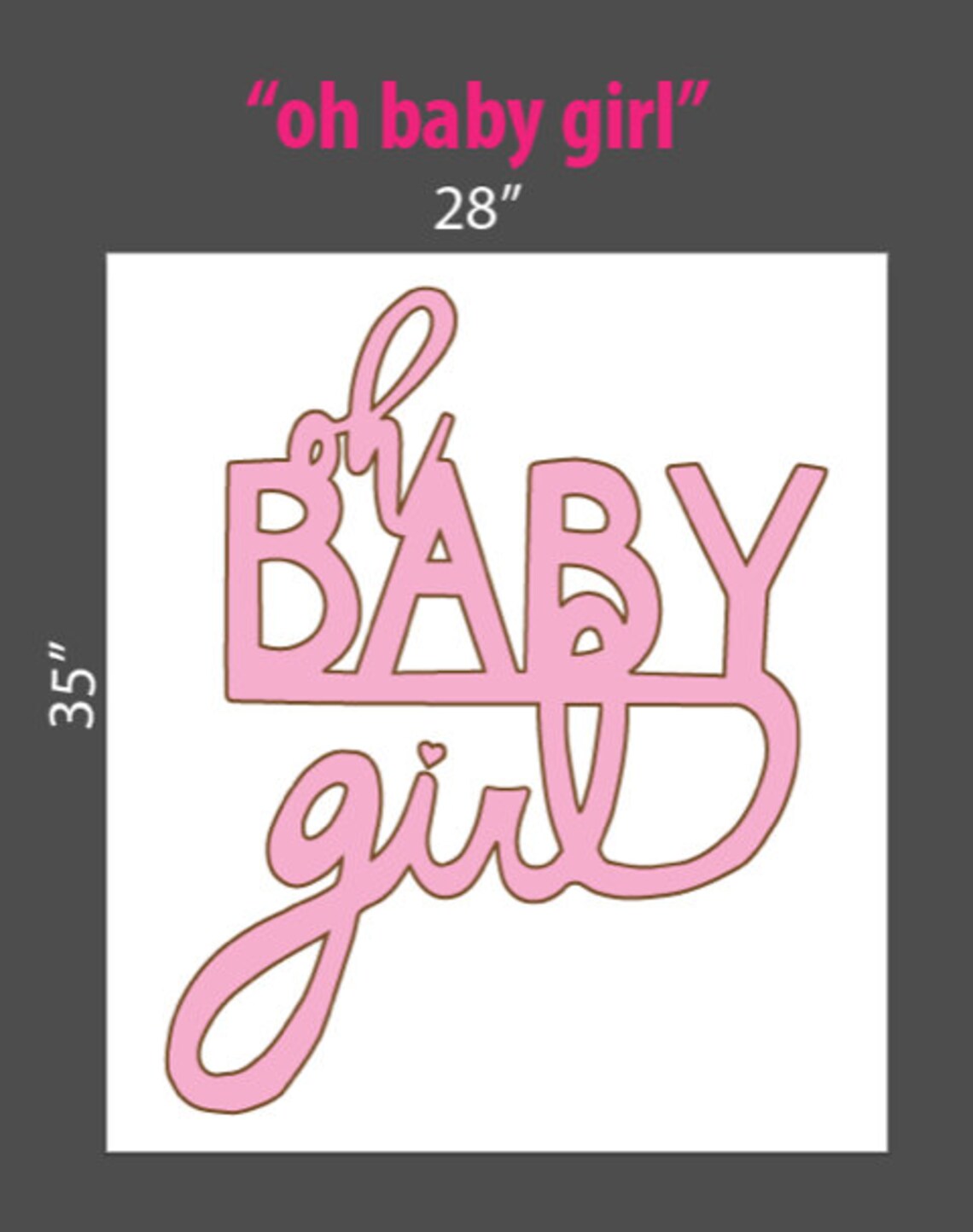 Large "oh Baby" Sign, Baby Shower Decor, Birthday Backdrop (35” X 28 ...