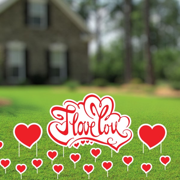 I Love You Yard Sign - Etsy
