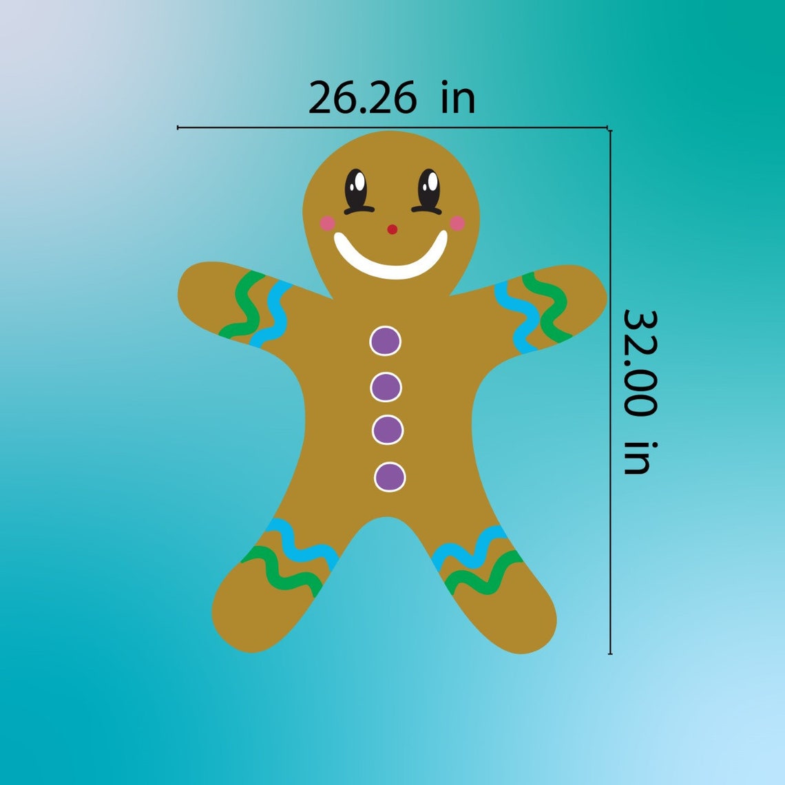 Christmas Gingerbread Men Decoration Gingerbread Men Cutout | Etsy