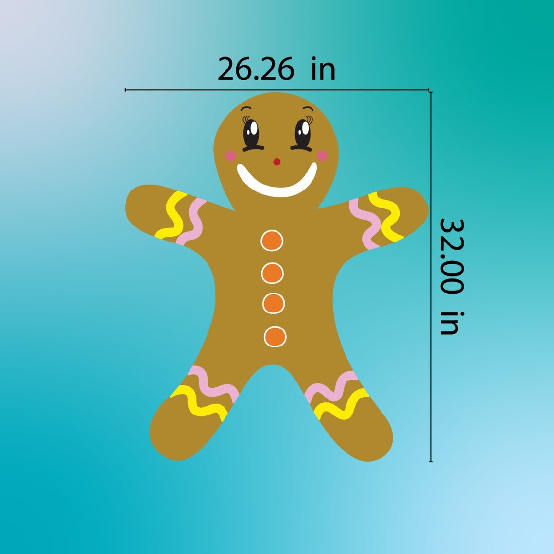 Christmas Gingerbread Men Decoration Gingerbread Men Cutout | Etsy