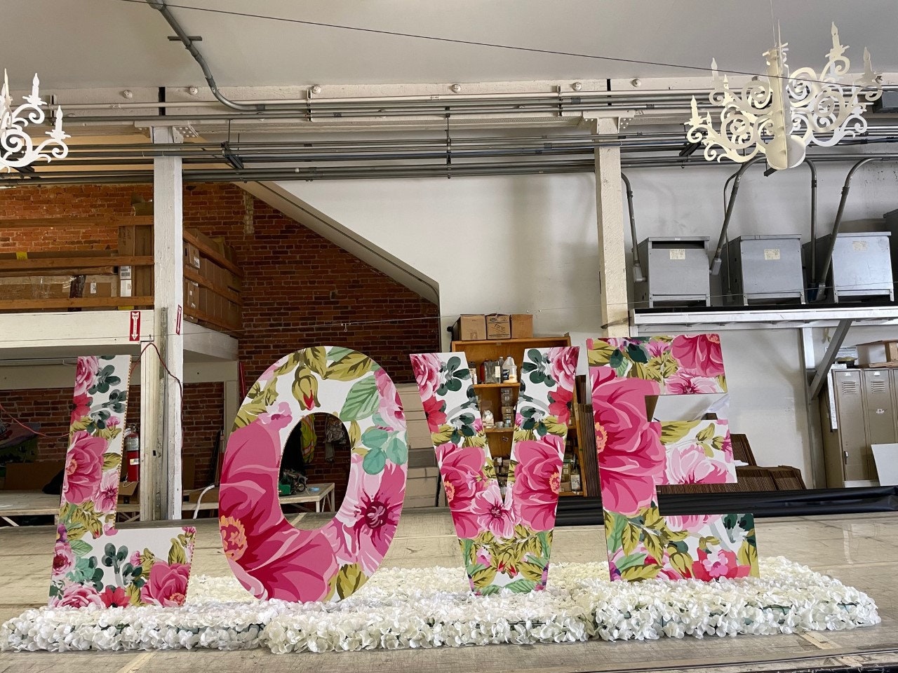 LARGE LOVE Letter With Roses Cutouts Love Party Props Love - Etsy