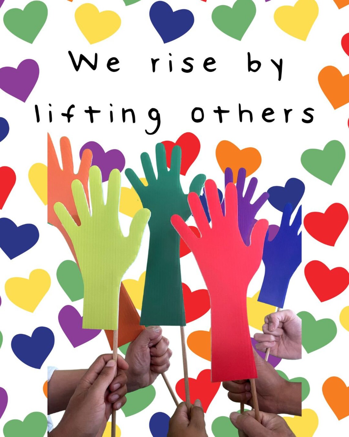 LGBTQ+ Pride Rainbow Hands Cutouts - Pride Together Photo Props and ...
