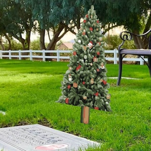 Christmas Tree for Grave, Cemetery Christmas Tree, Grave Decoration ...