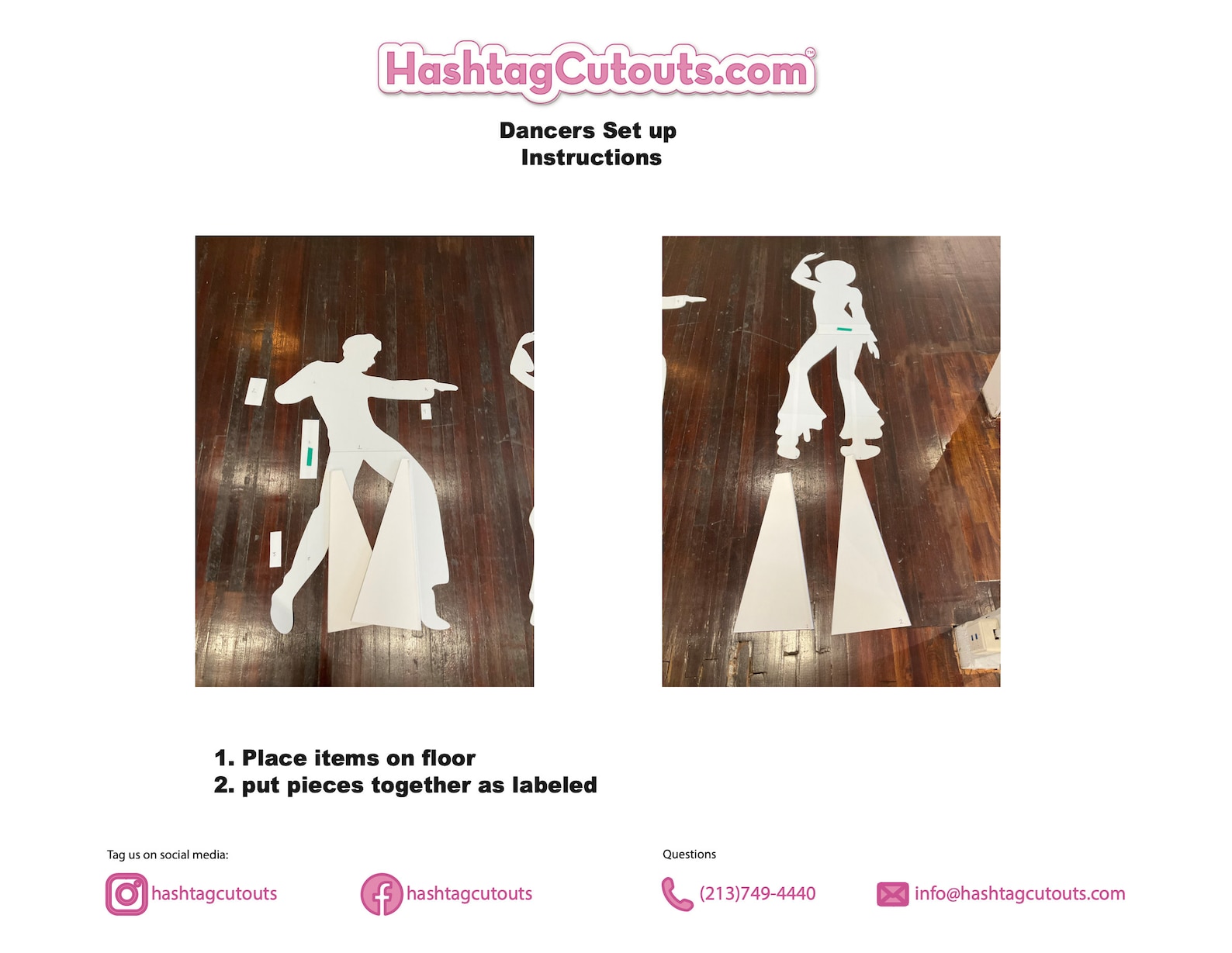Studio 54 Dancing Couple Cutouts, Two 70's Disco Party Dancers - Etsy